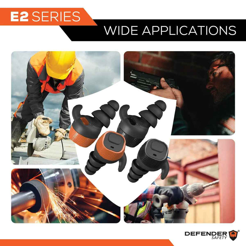 DECITECH™ E2 Electronic Active In-Ear Hearing Protection, 22 NRR