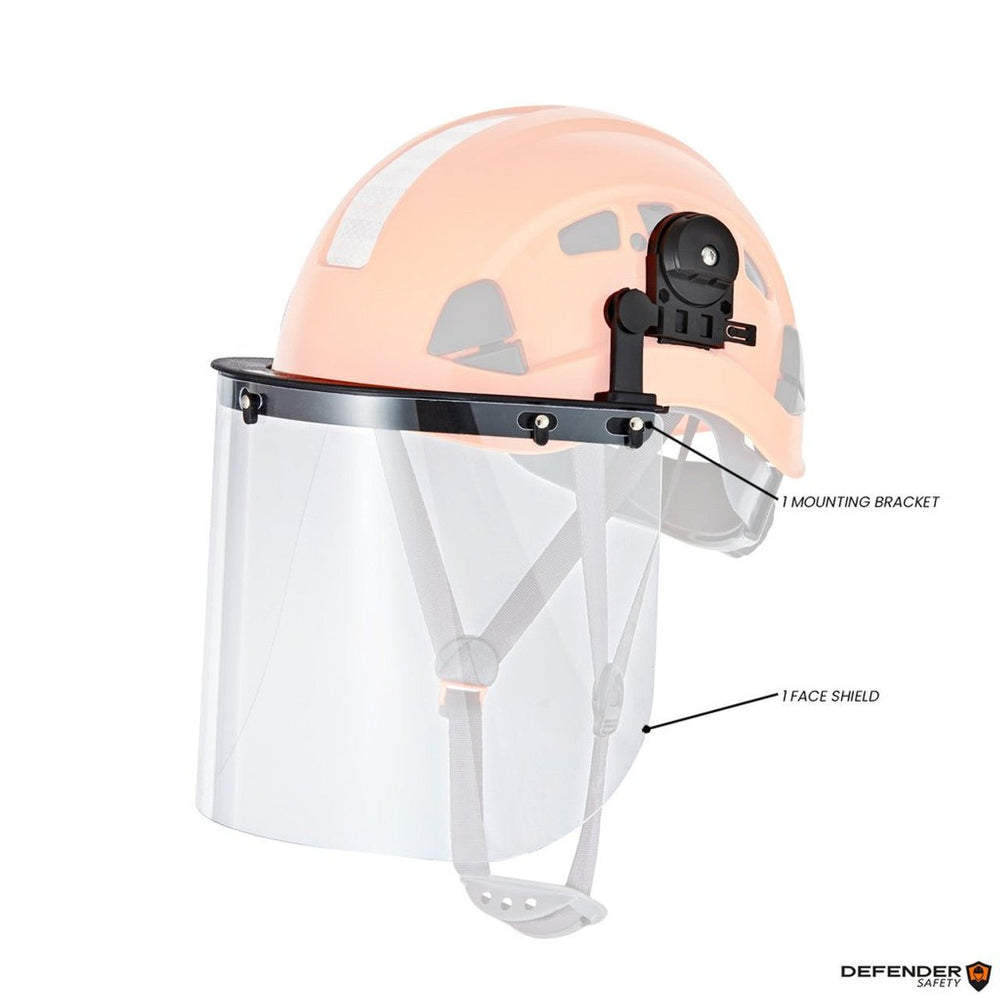 Clear Face Shield and Mounting Bracket for H1 Safety Helmets